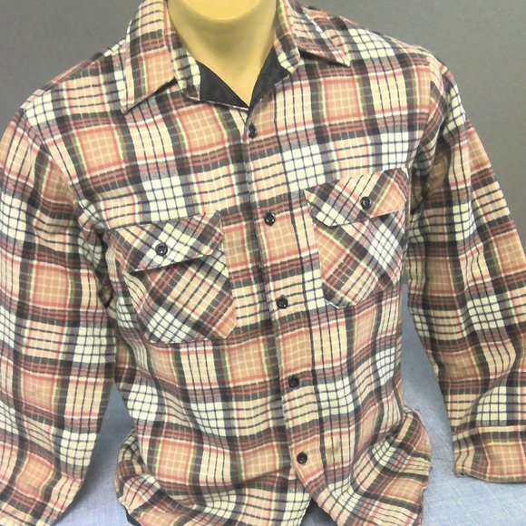 Sears | Shirts | Vintage Sears Sportswear Flannel Work Shirt Long ...